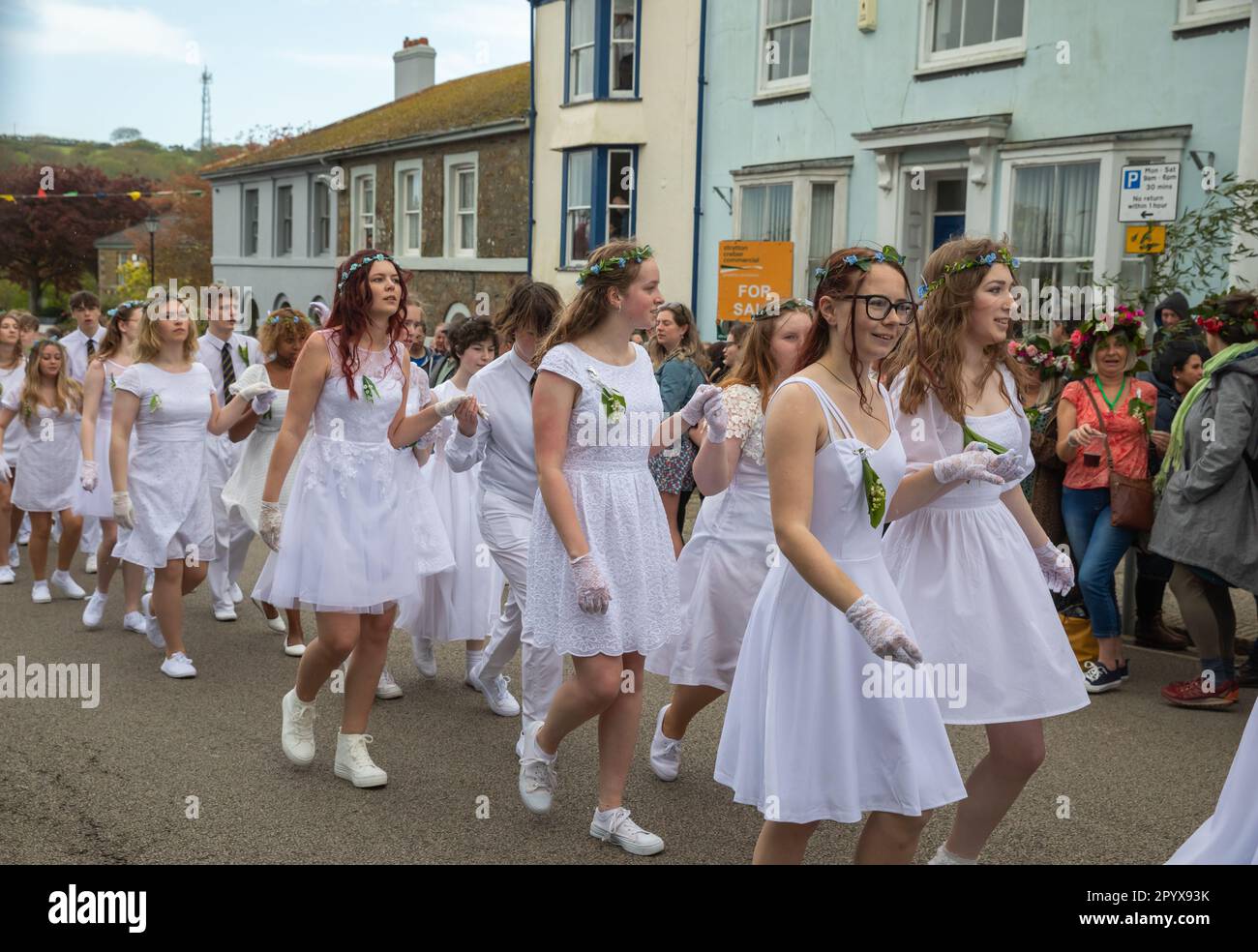 Helston,Cornwall,5th May 2023,Flora Day which is an ancient spring ...