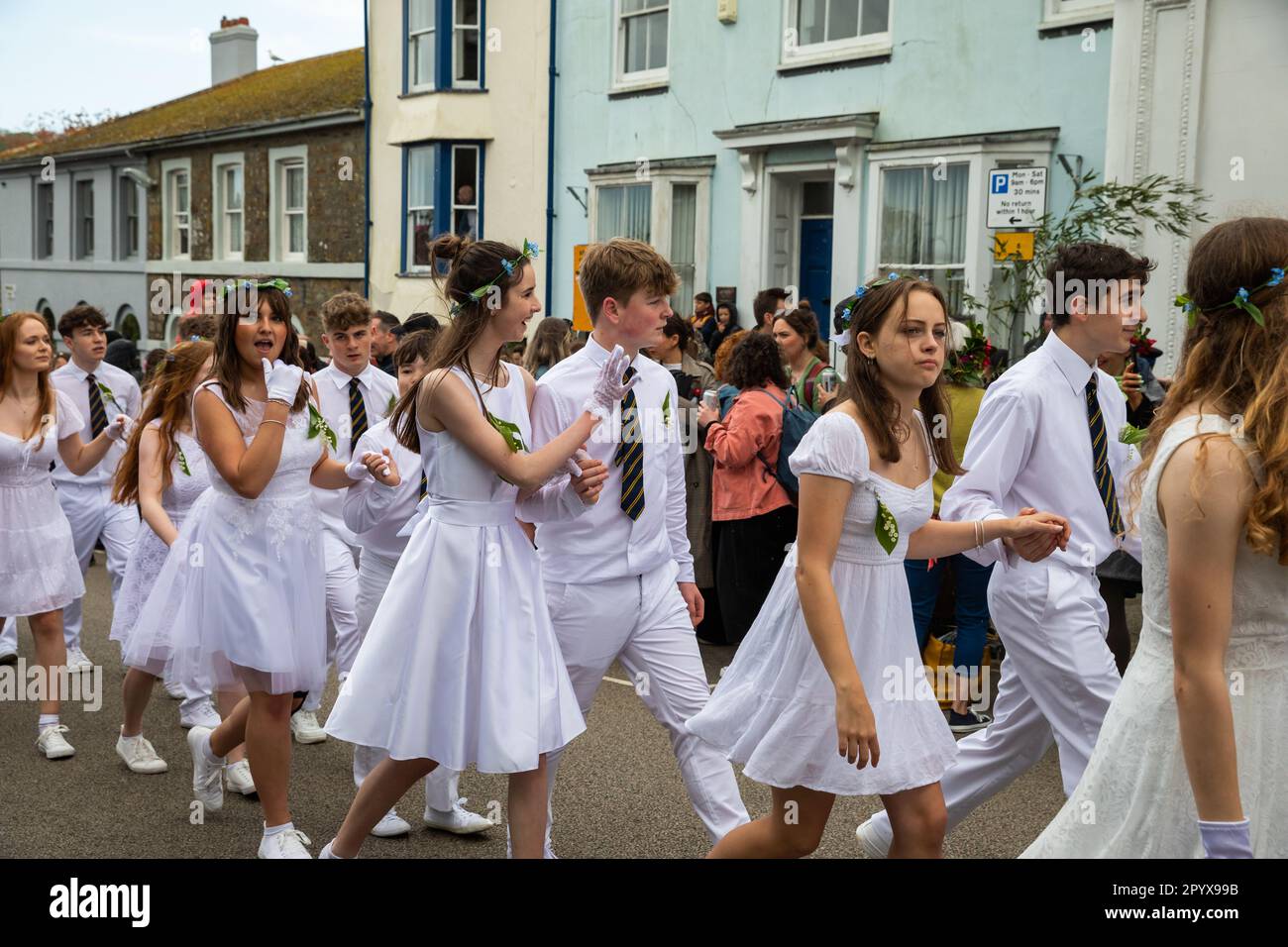 Helston,Cornwall,5th May 2023,Flora Day which is an ancient spring ...