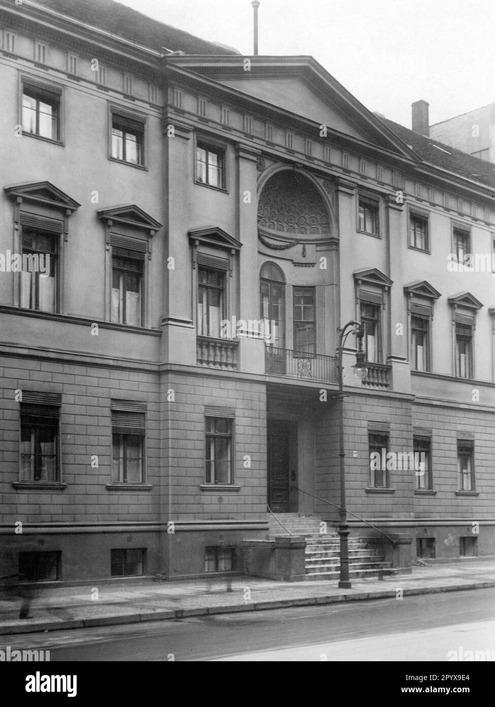 View of the entrance to the Army Group Office building in Berlin, circa ...