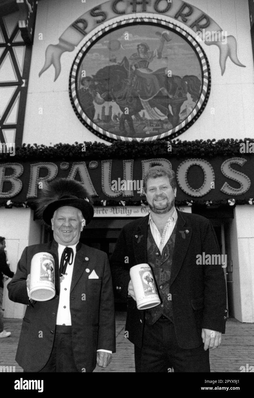 Bavarian beer tent Black and White Stock Photos & Images - Alamy