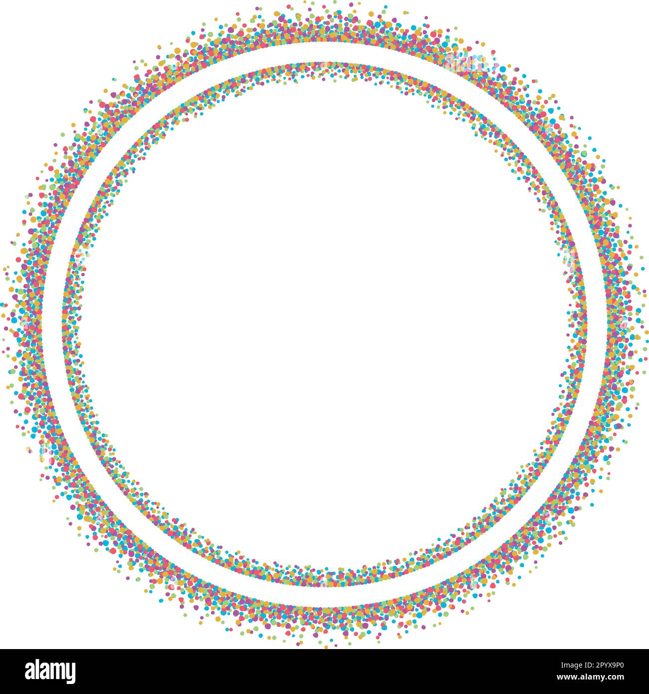 A circular border to use as a frame for your designs, made with messy ...