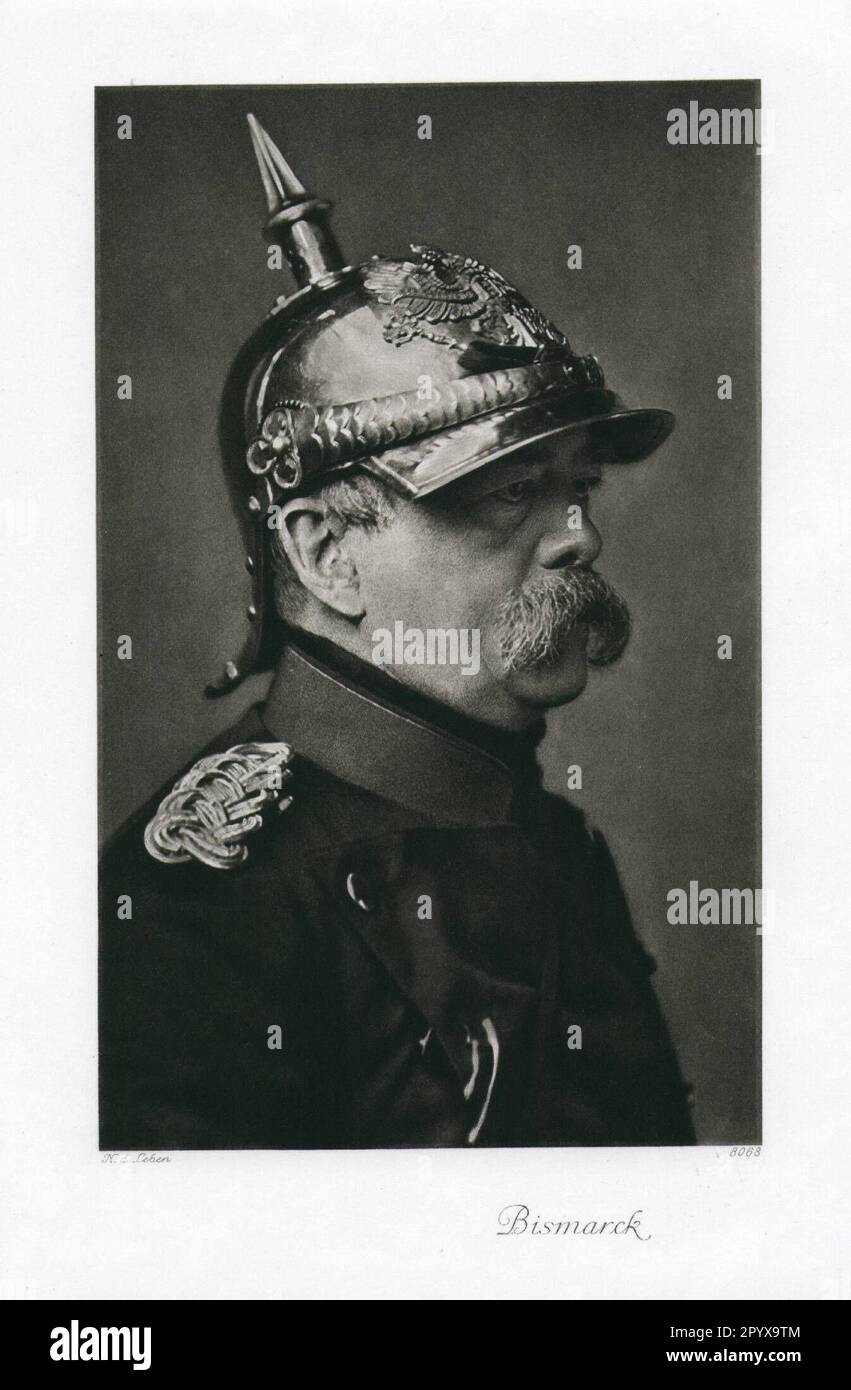 Otto von Bismarck, German Chancellor. Photo: Heliogravure, Corpus ...
