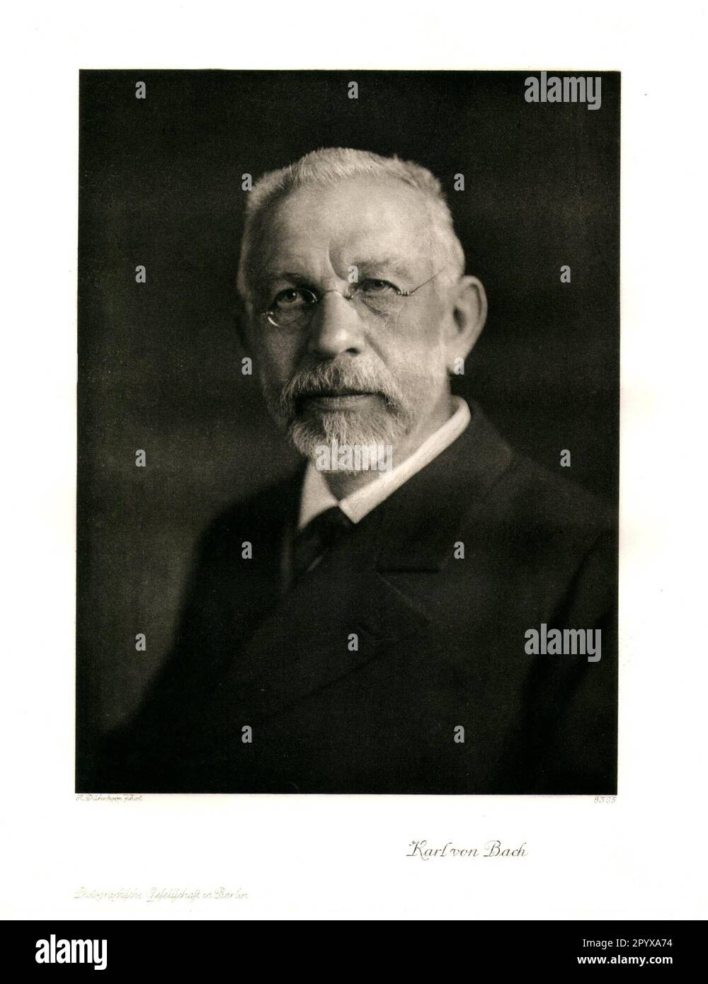 Carl von Bach (1847-1931), German mechanical engineer. Photo ...