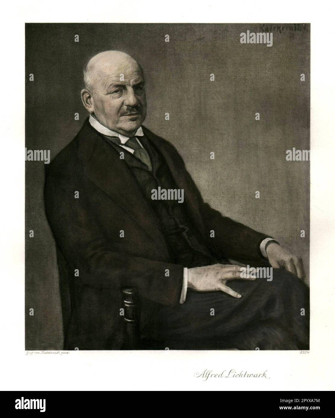 Alfred Lichtwark, German art historian. After a painting by von Leopold ...