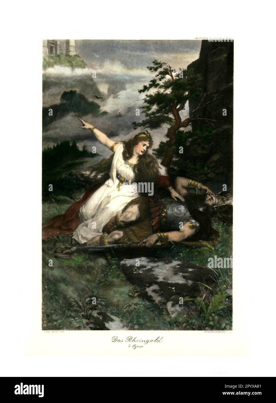 "Stage scene from Wagner's opera ""Rheingold"" from the cycle ""The ...