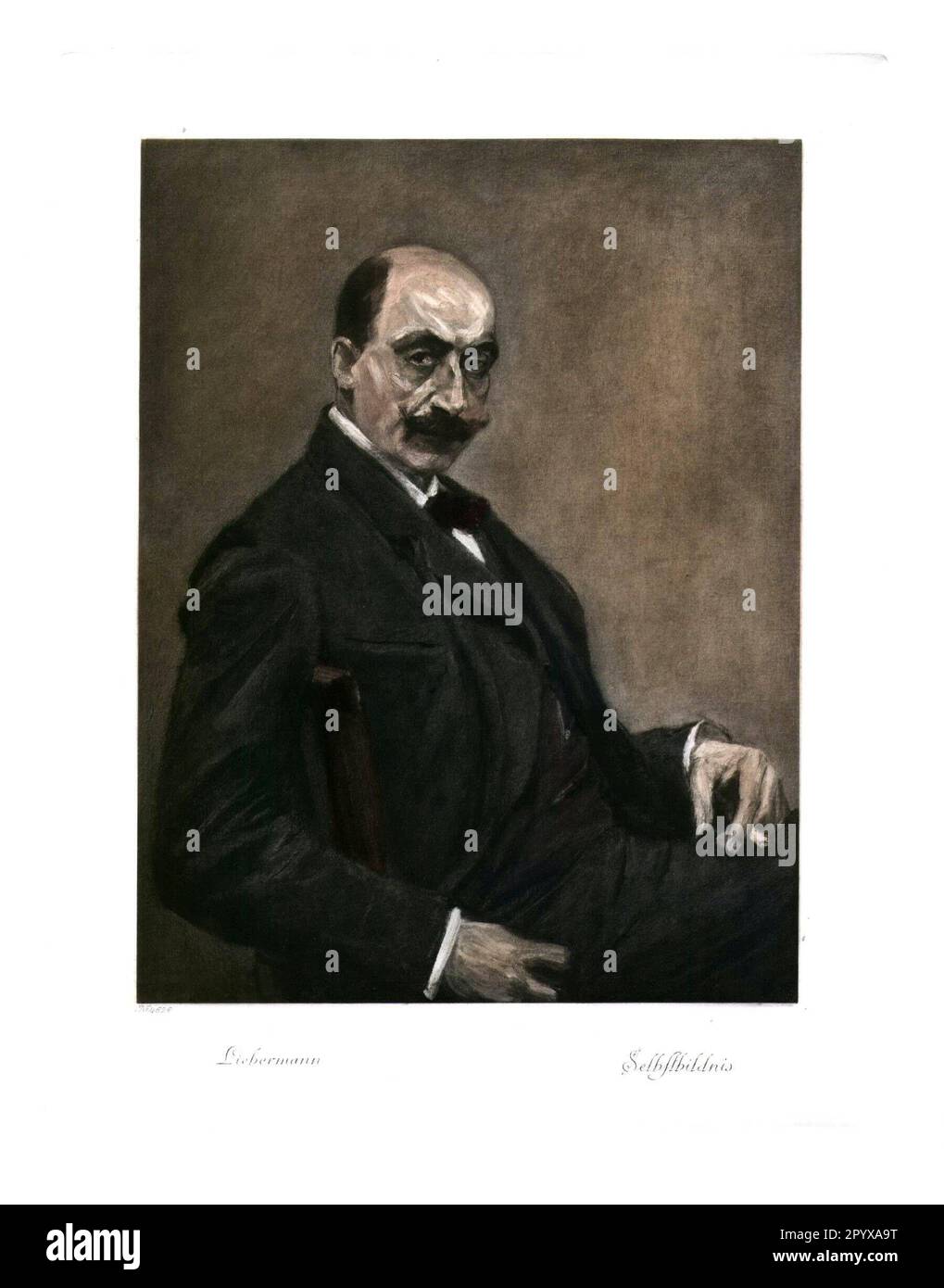 Max Liebermann, German painter, self-portrait. Photo: Heliogravure ...