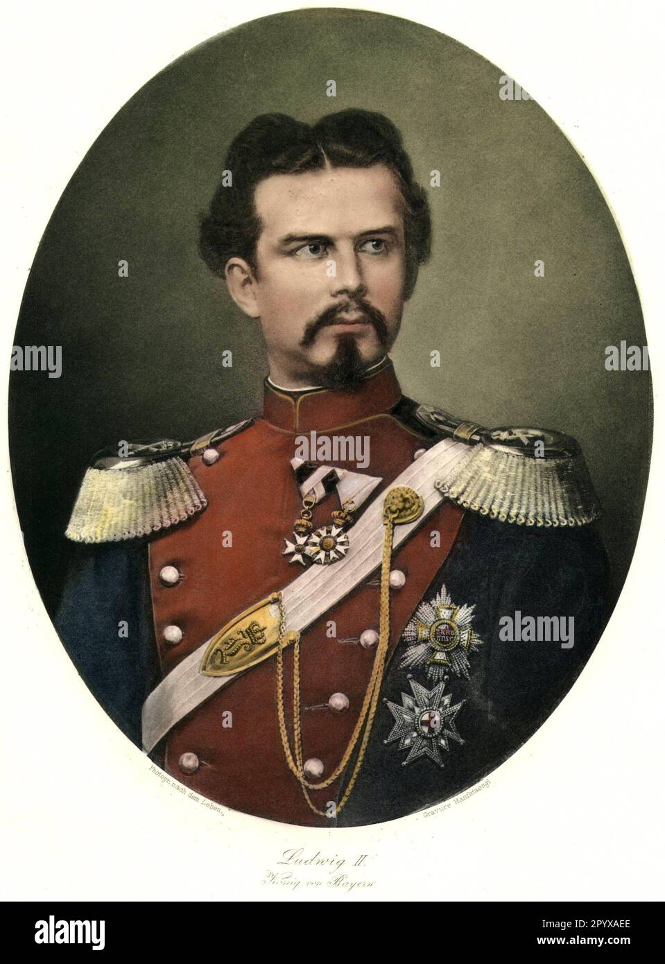 King Ludwig II of Bavaria (1845-1886). Photo: Heliogravure, Corpus ...