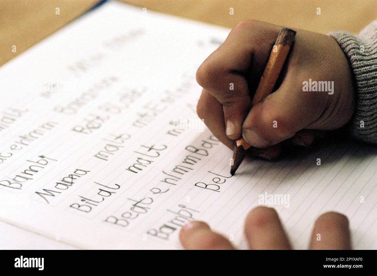 1st grade writing hi-res stock photography and images - Alamy
