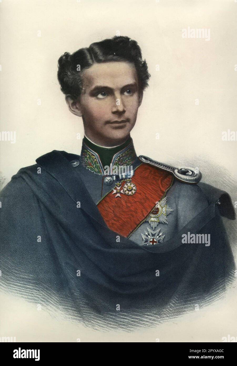 King Ludwig II of Bavaria (1845-1886). Photo: Heliogravure, Corpus ...