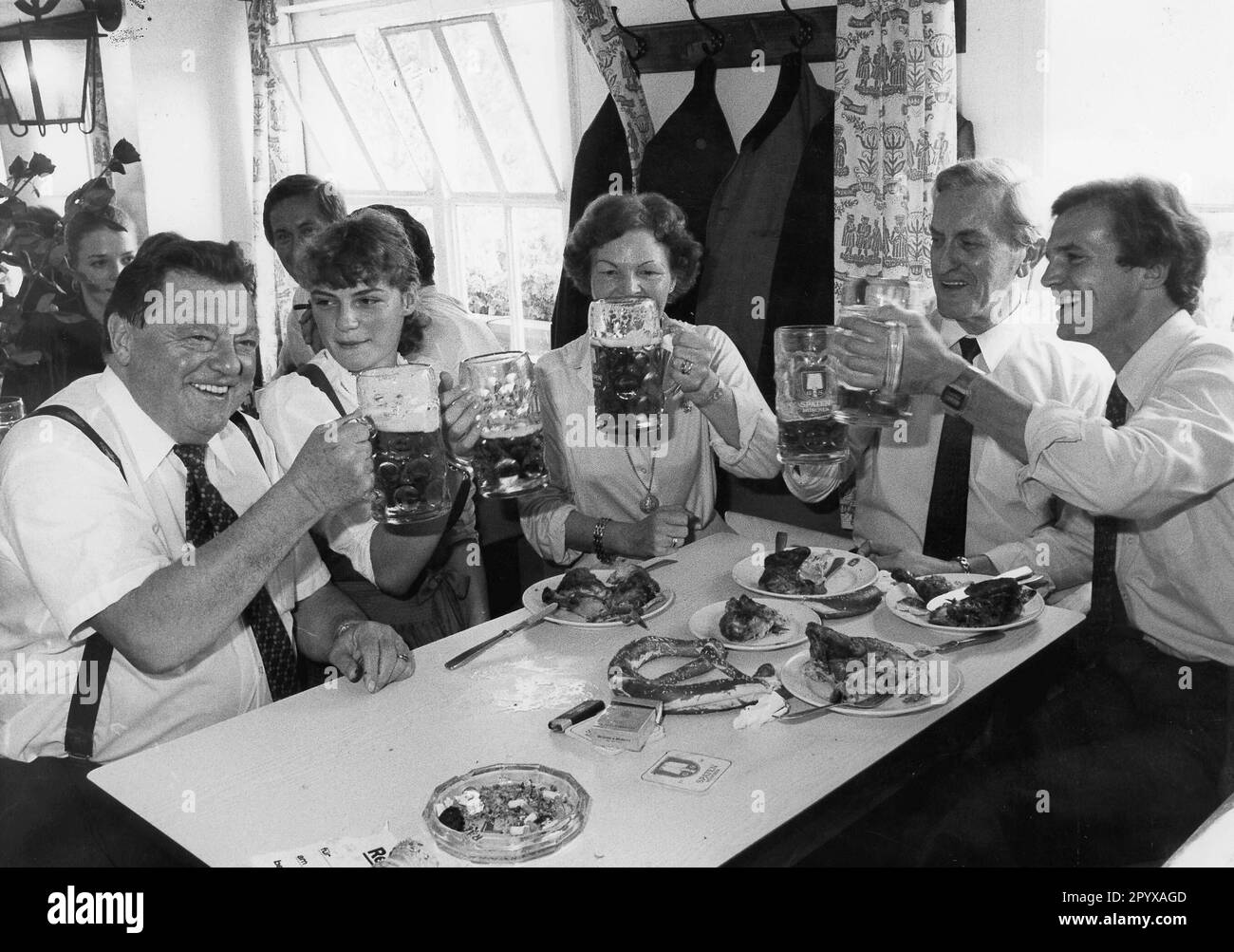Bavarian Prime Minister Franz Josef Strauß, daughter Monika Hohlmeier ...