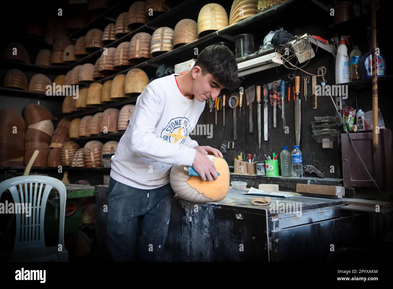Ankara, Turkey- April 16 2023: Making the traditional Turkish ...