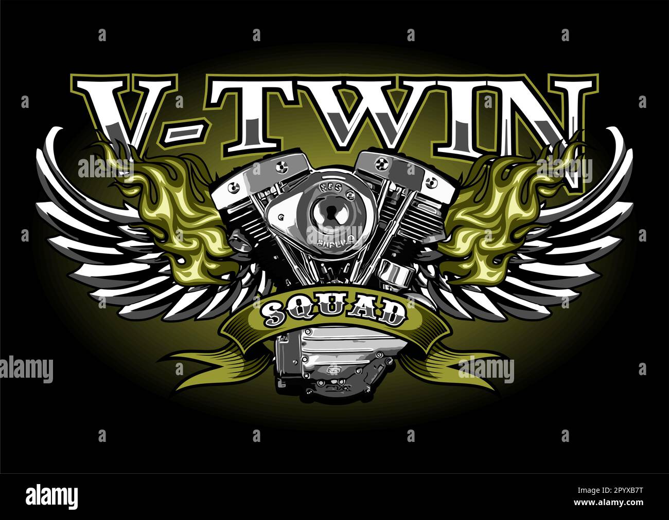 Twin cylinder engine Stock Vector Images - Alamy