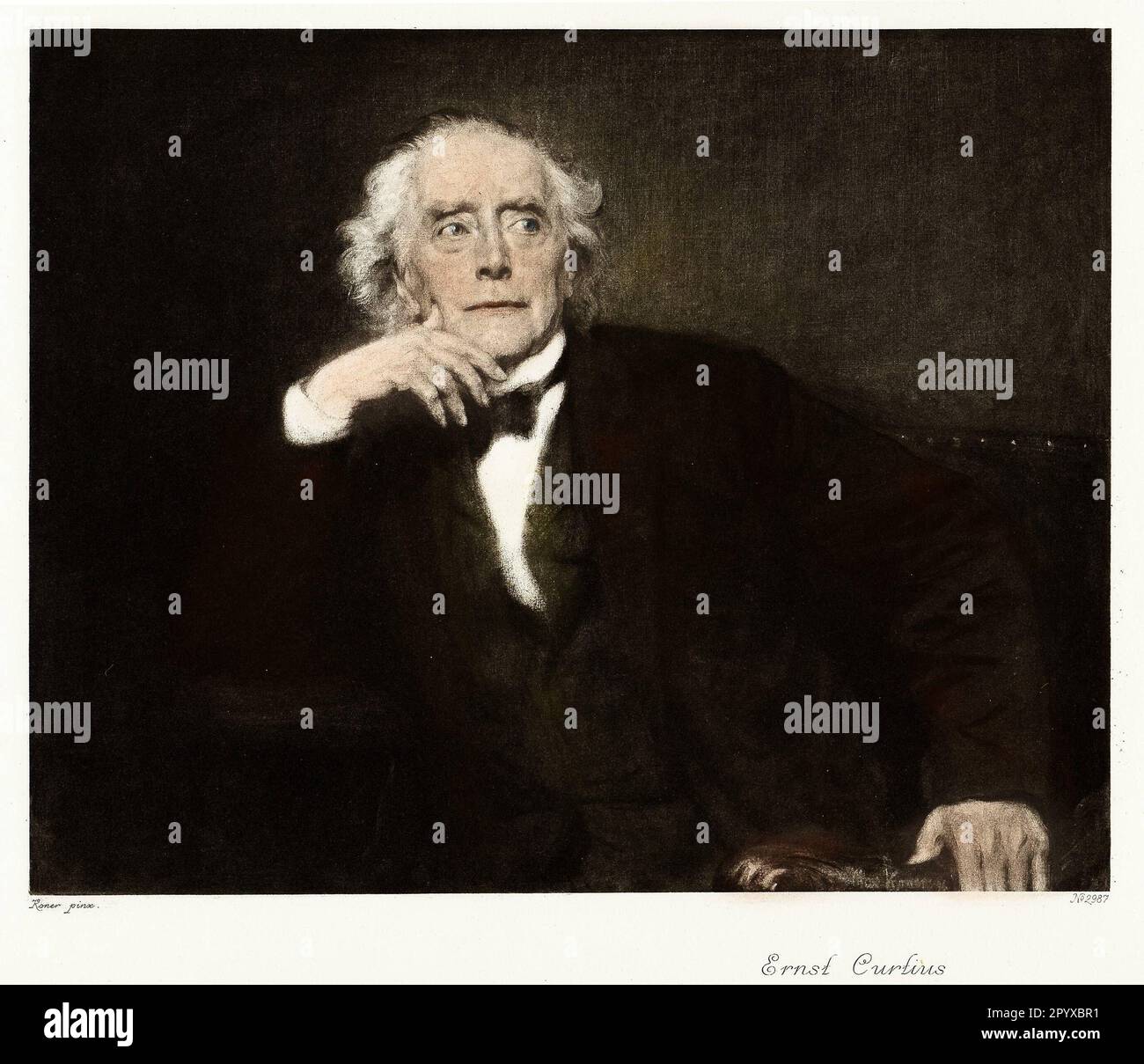 Ernst Robert Curtius (1886-1956), German scholar and Romanist. Painting ...