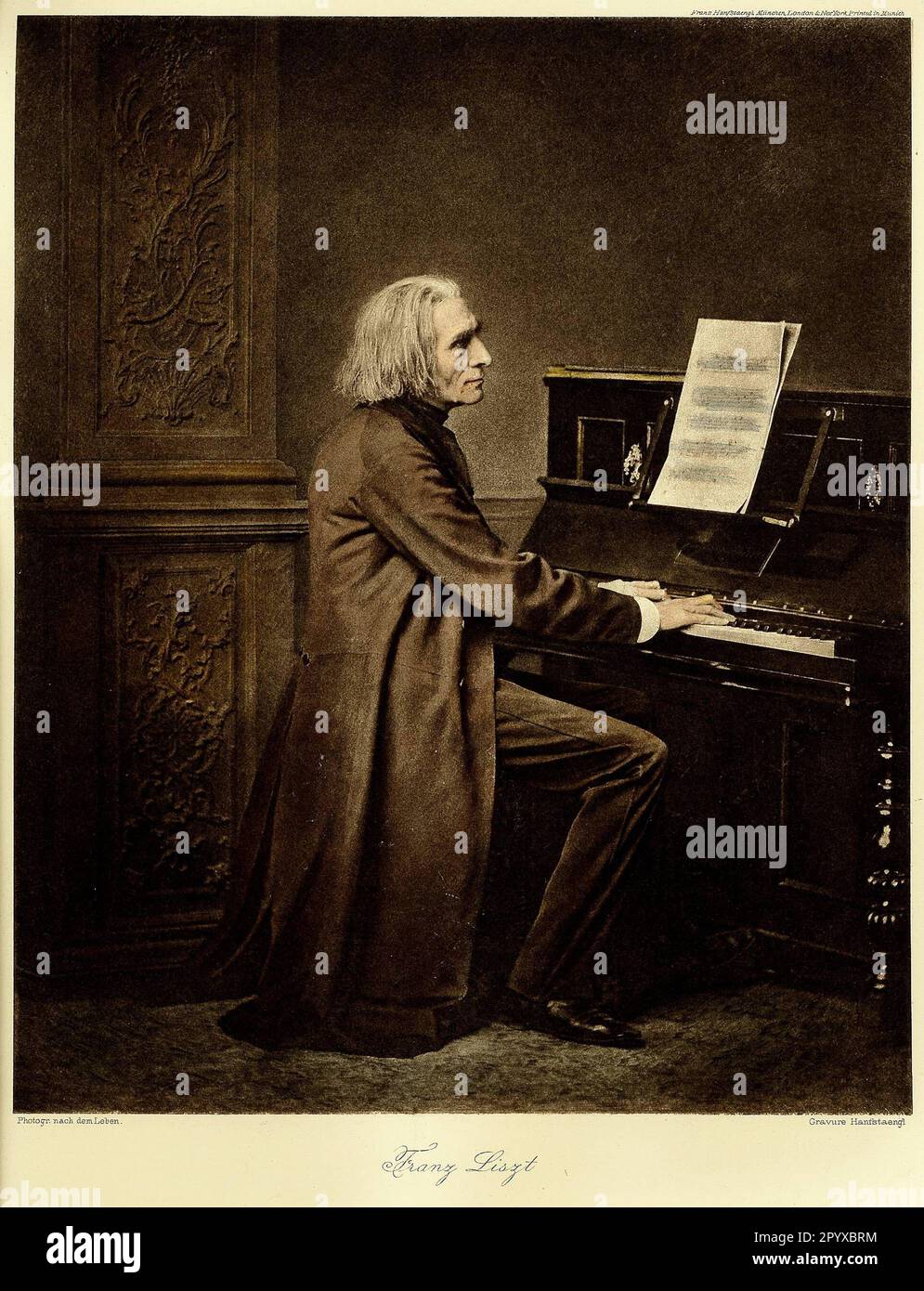 Franz Liszt (1811-1886), Hungarian pianist and composer. Photograph ...