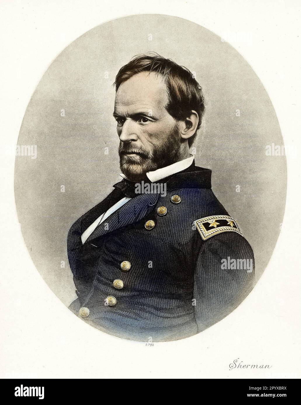 William Tecumseh Sherman (1820-1891), American general. Photo: Heliogravure, Corpus Imaginum ...