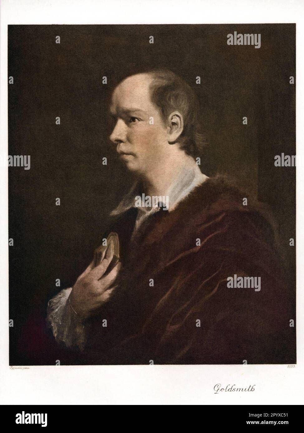 Oliver Goldsmith (1728-1774), English writer. Painting by Sir Joshua ...