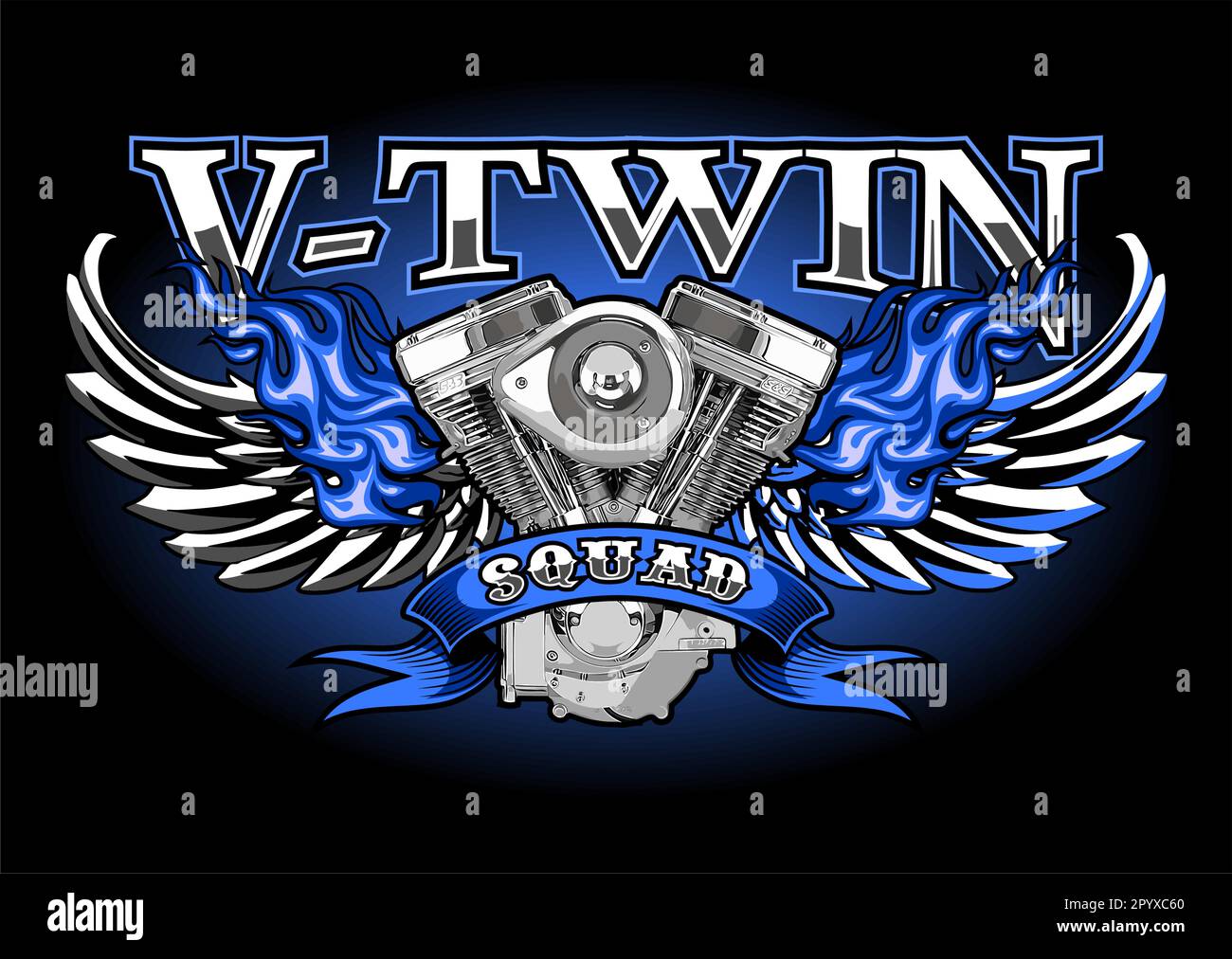 V twin machine Stock Vector Images - Alamy