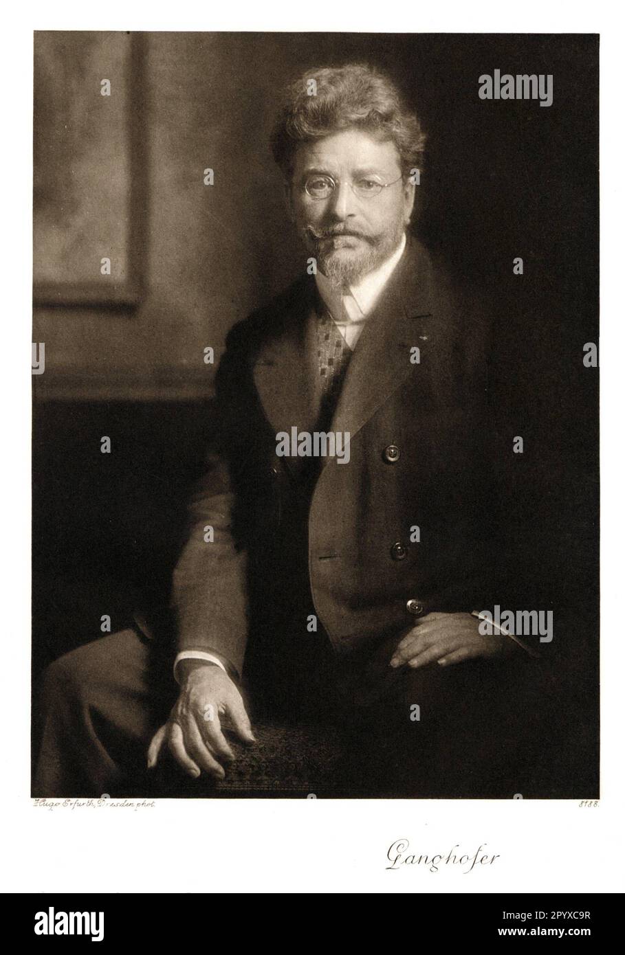 Ludwig Ganghofer (1855-1920), German writer. Photograph. Photo ...