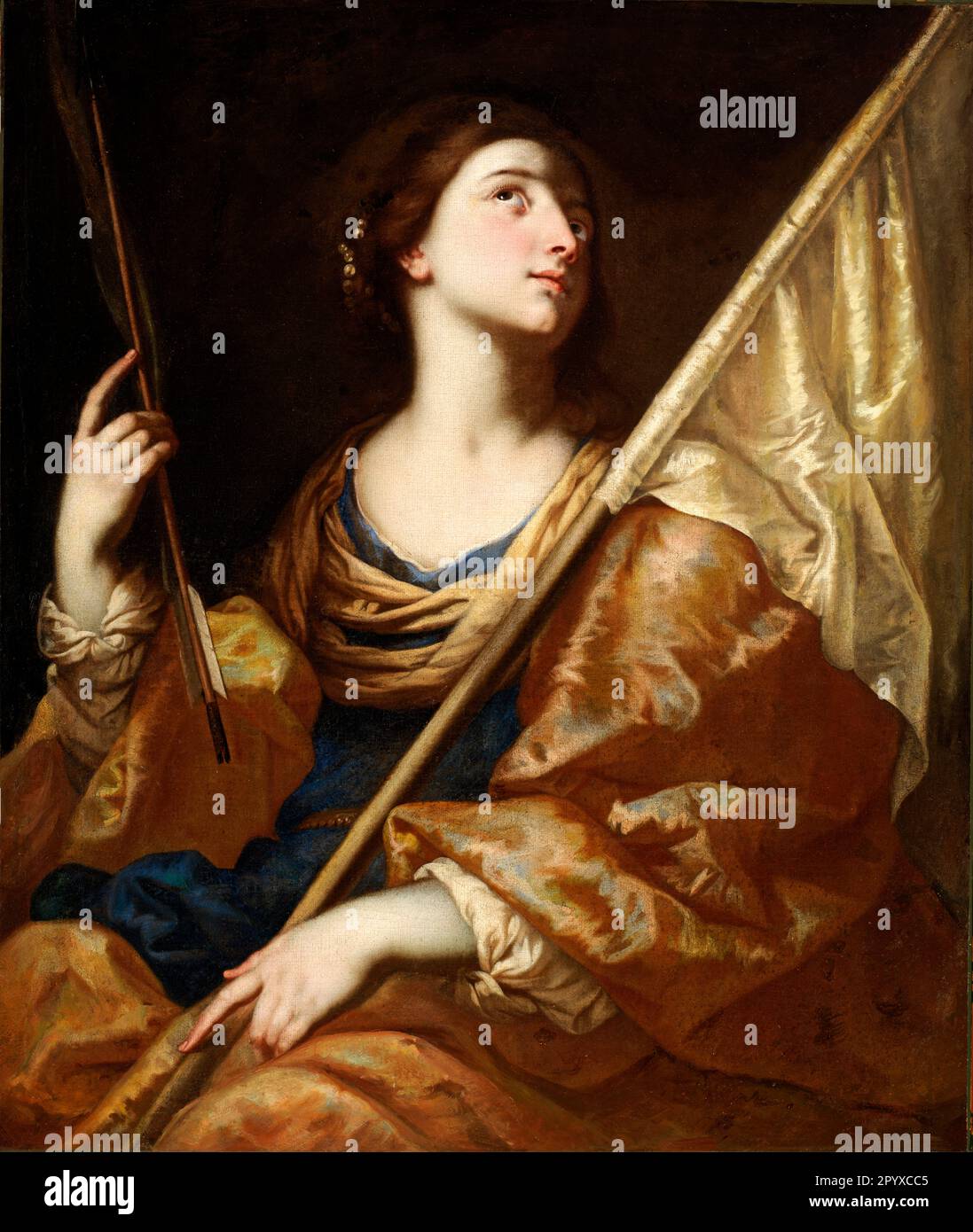 Saint Ursula by Bernardo Cavallino in 1650 Stock Photo - Alamy