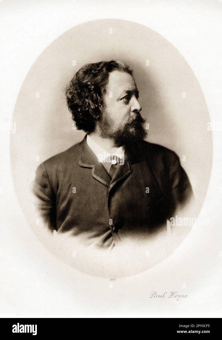 Paul von Heyse (1830-1914), German writer and lyricist. Heyse received ...