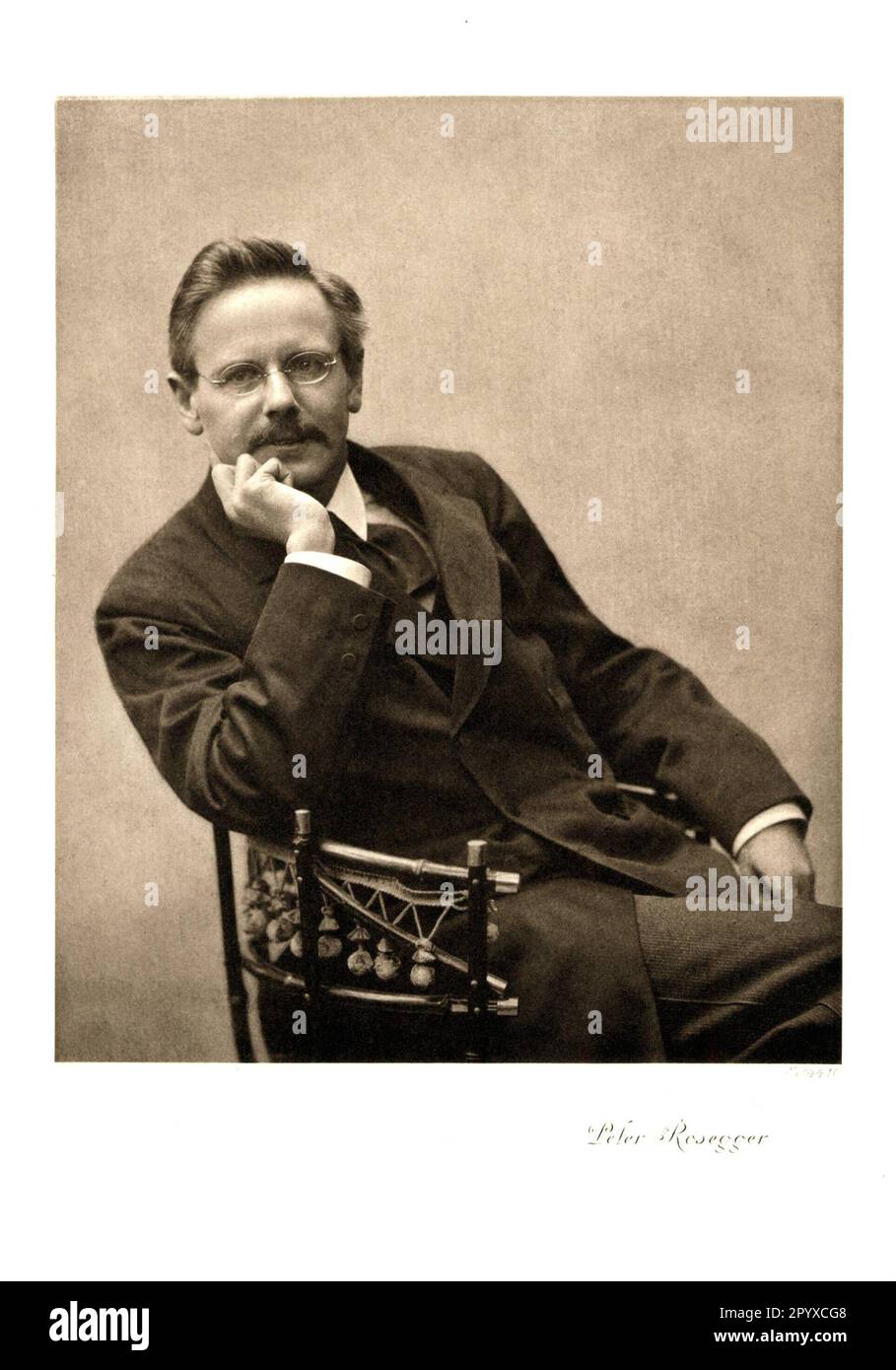 Peter Rosegger (1843-1918), Austrian writer. Photograph. Photo ...