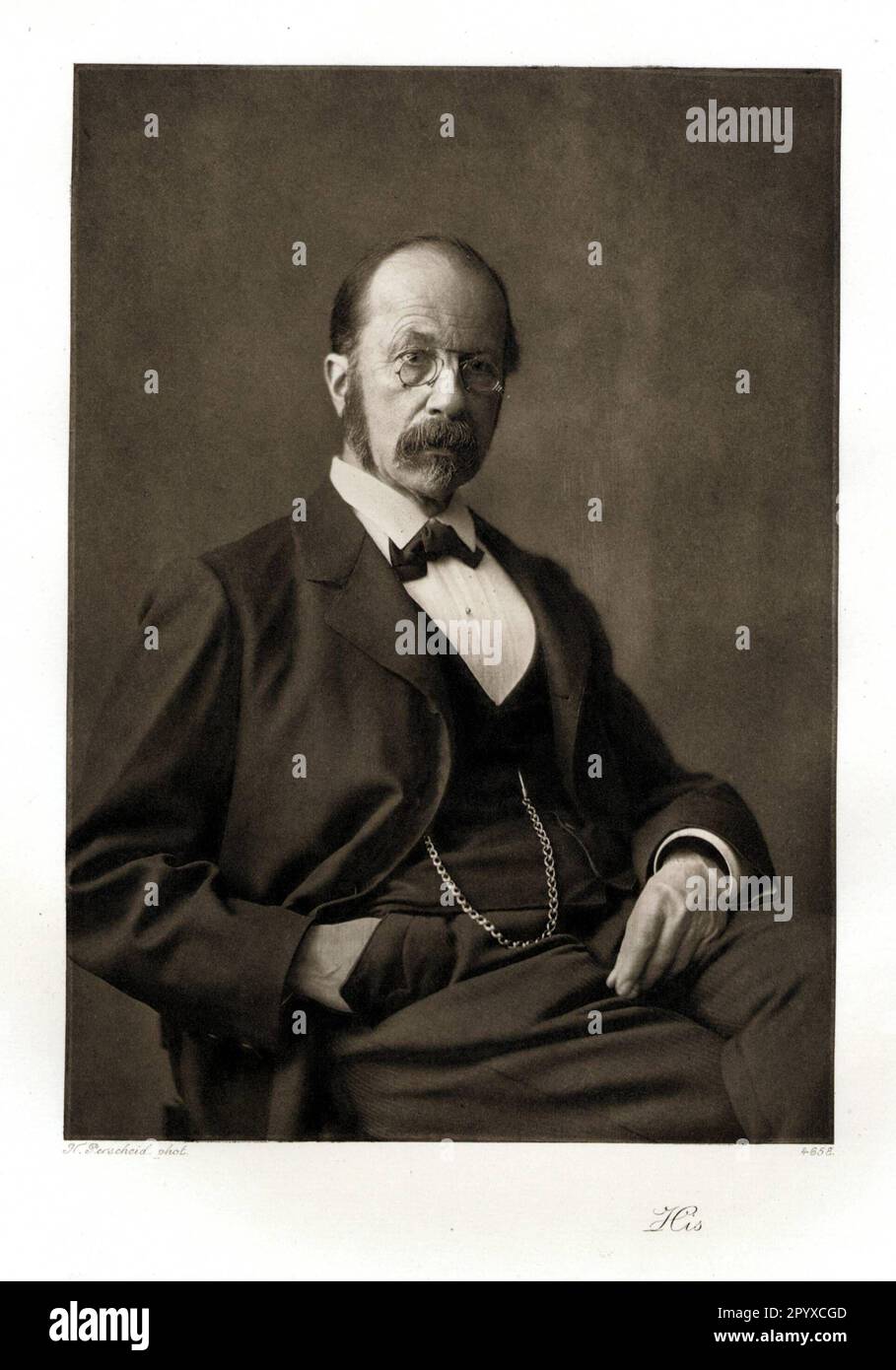 Wilhelm His (1831-1904), Swiss-German physician. Photograph by Nicola ...