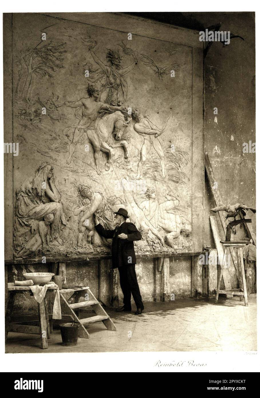 Reinhold Begas (1831-1911), German sculptor. Photograph. Photo ...