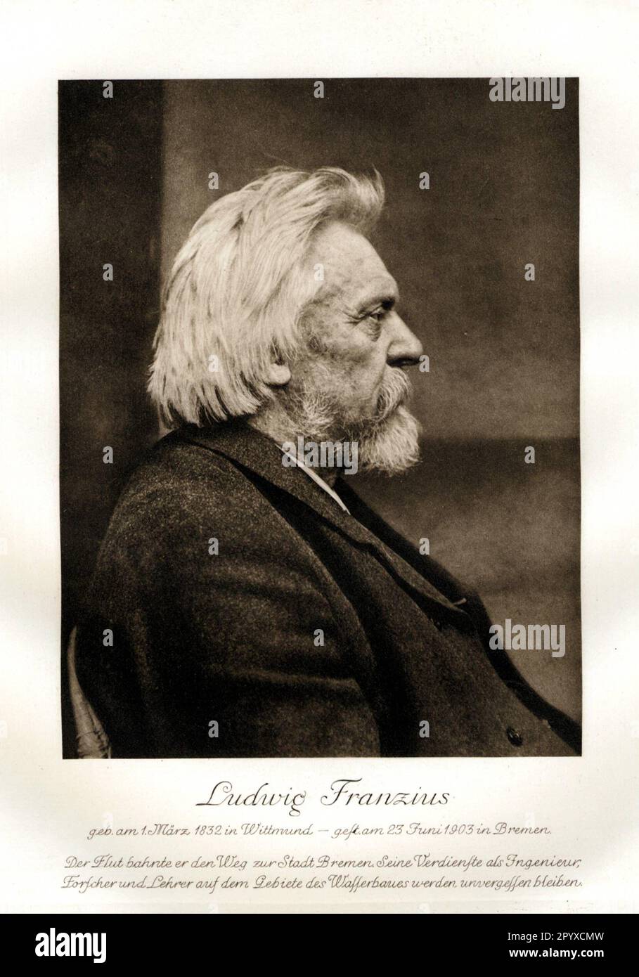 Ludwig Franzius (1832-1903), German engineer. Photograph. Photo ...