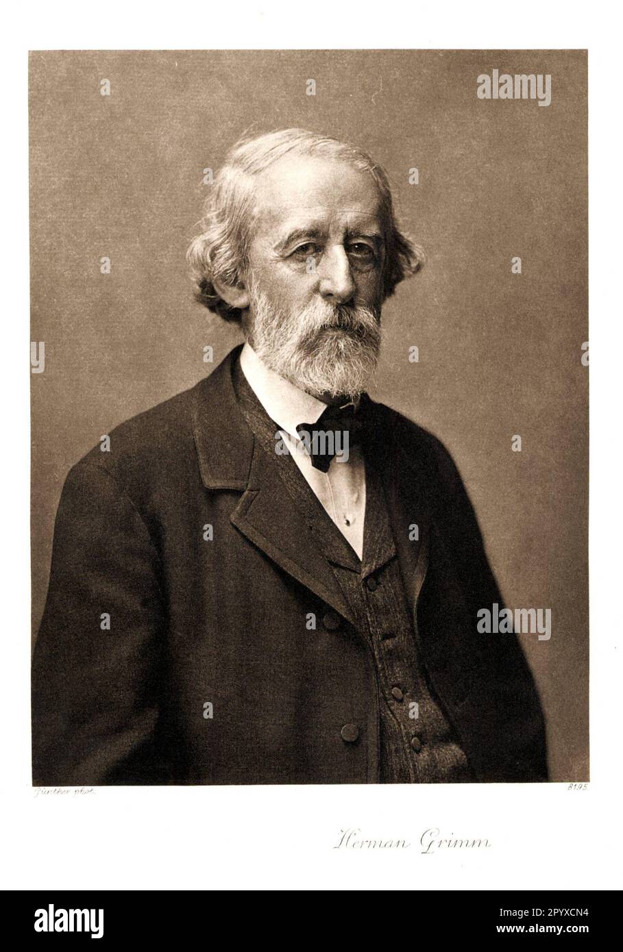 Herman Grimm (1828-1901), German literary and art historian. Photograph ...