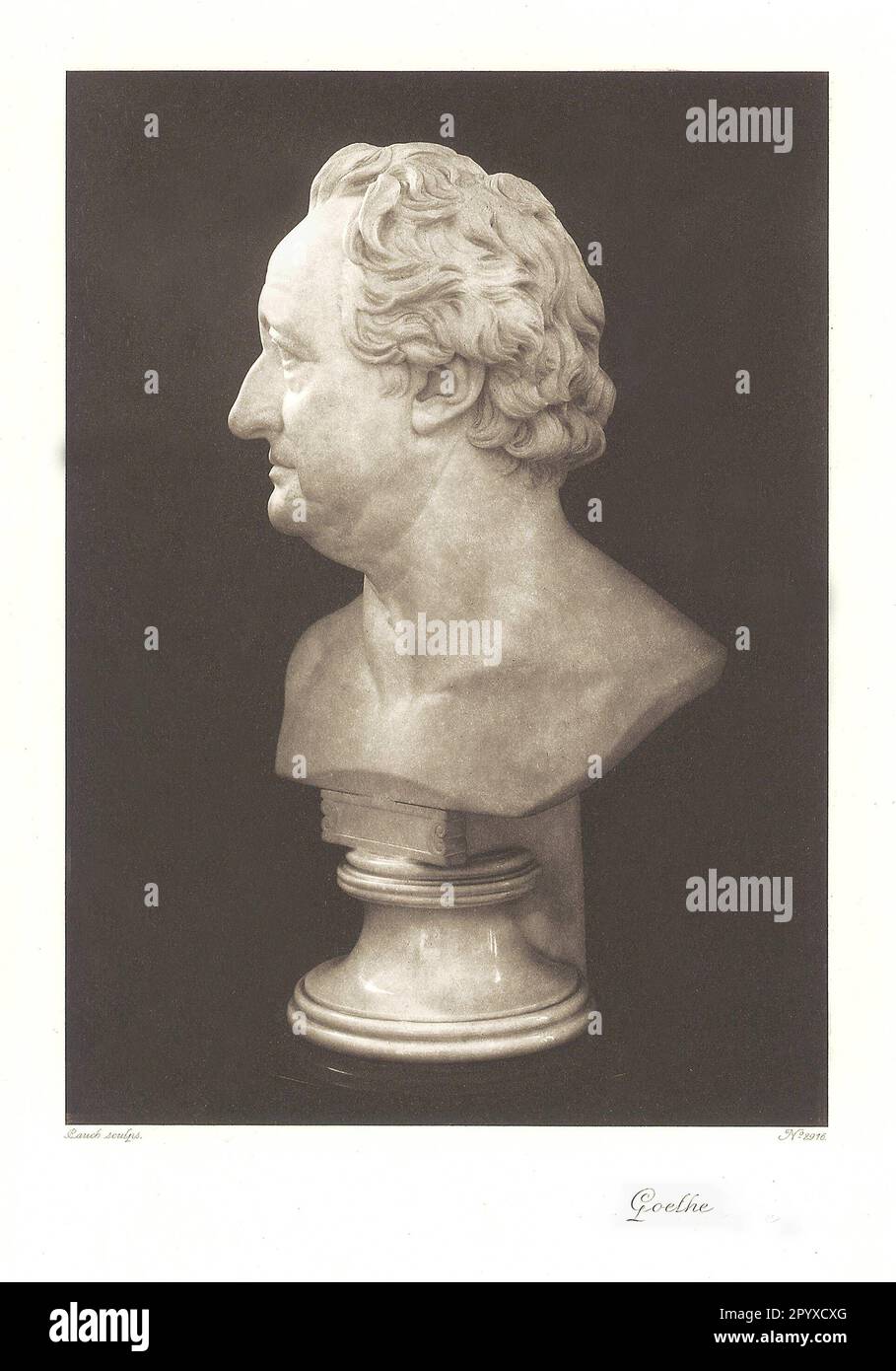 Johann Wolfgang von Goethe (1749-1832), German poet. Marble bust by ...