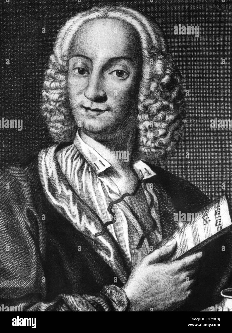 Antonio Vivaldi (1680-1743), Italian composer, engraving by Francois ...
