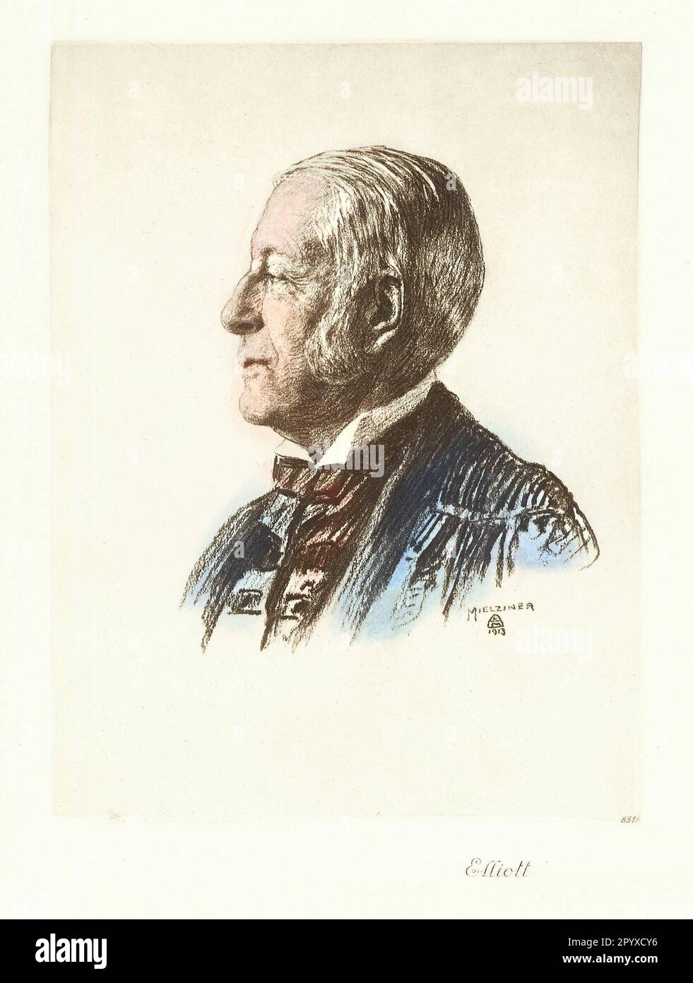 Charles William Elliot (1834-1926), American educator. Painting by Leo ...