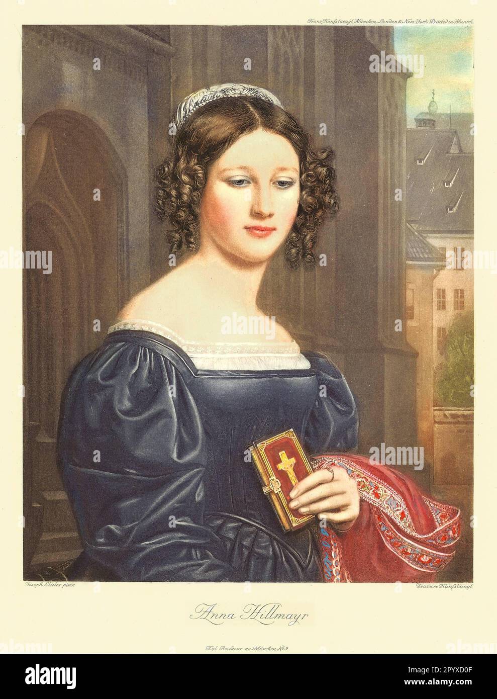 Anna Hillmayer, German daughter of a game dealer. Painting by Joseph ...