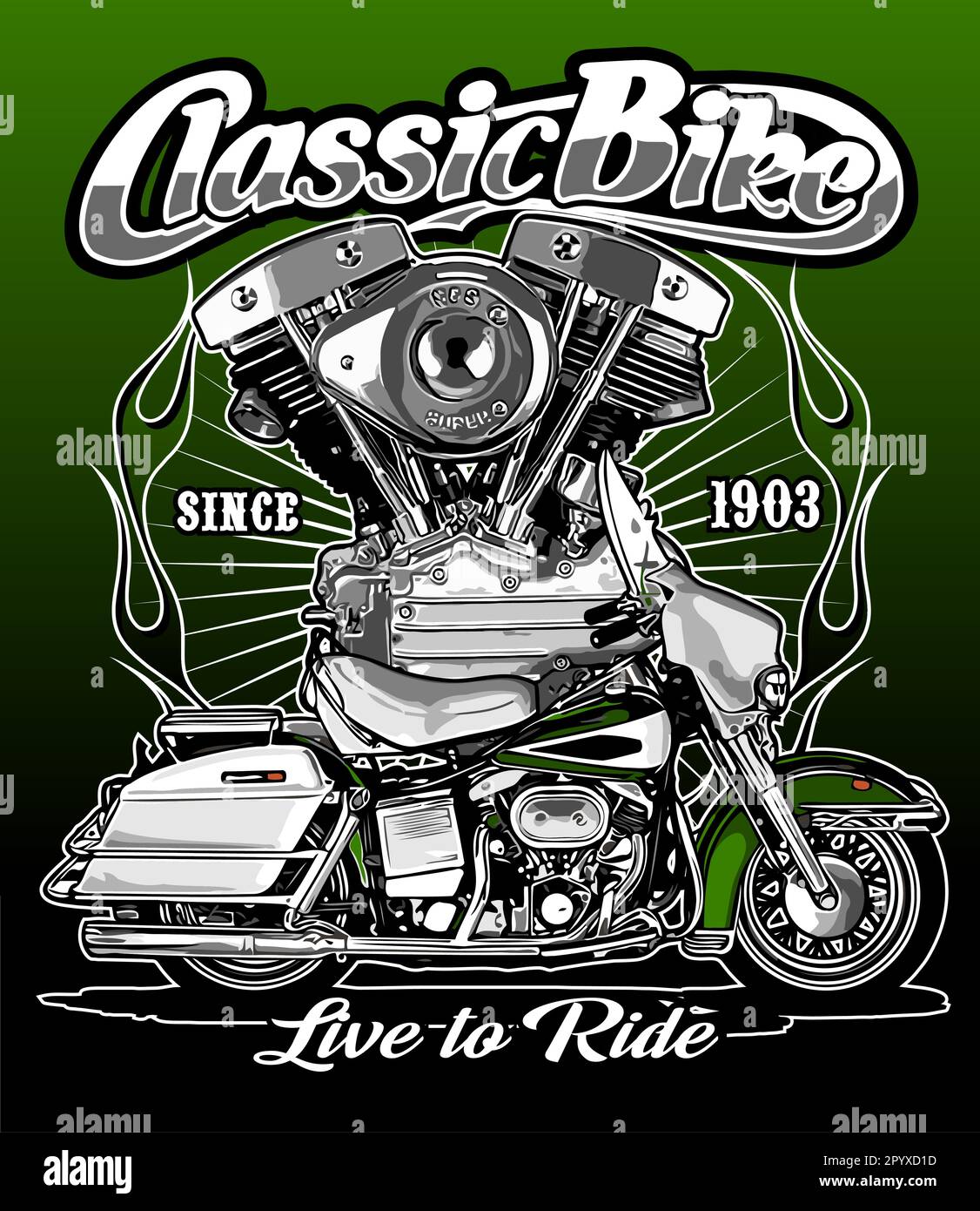 Classic v twin Stock Vector Images - Alamy