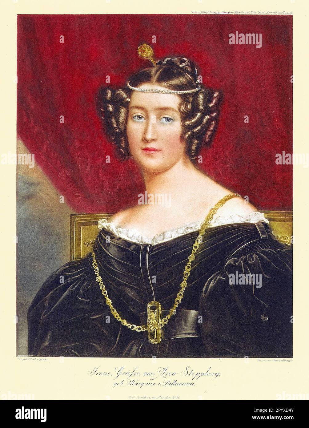Irene Countess of Arco-Steppberg, née Marquise of Pallavicini. Painting ...