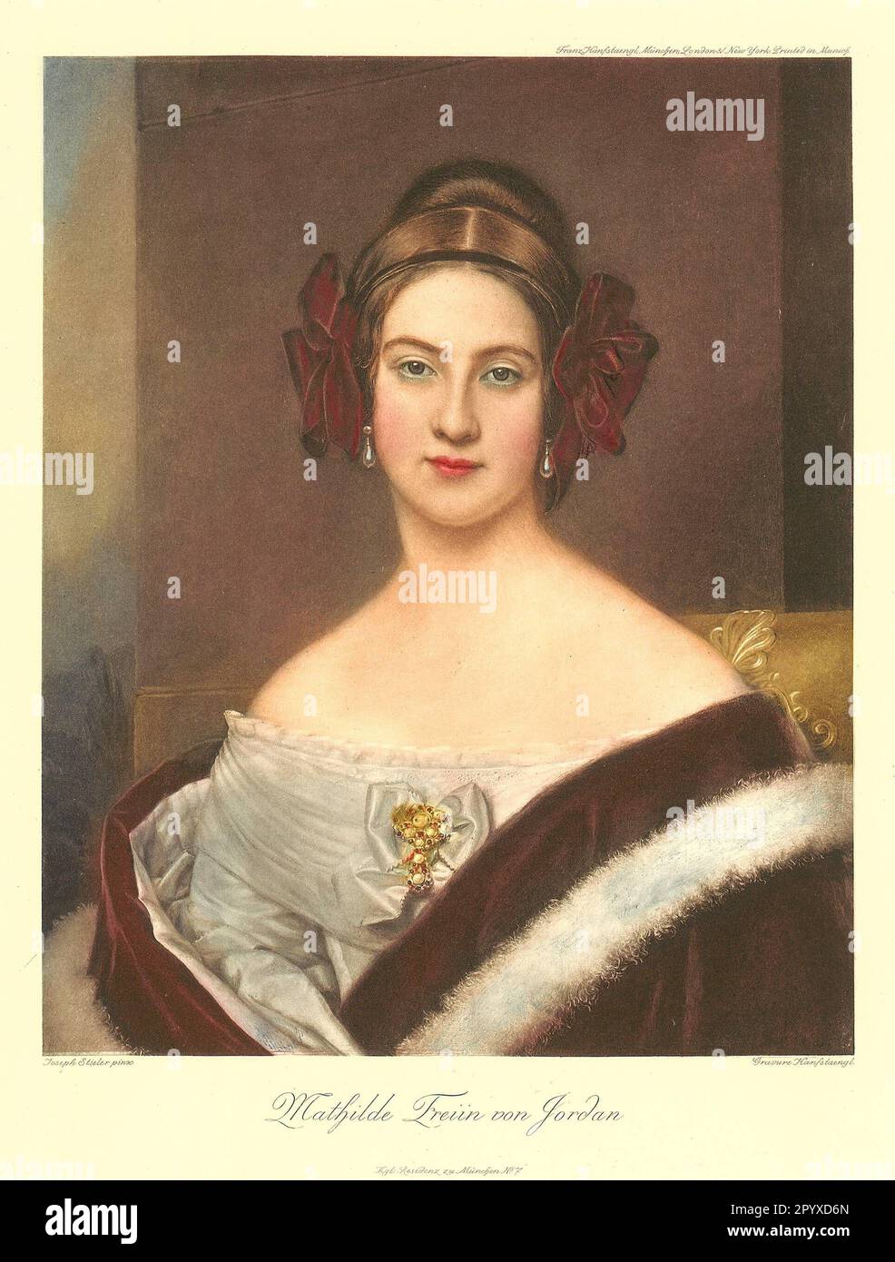 Mathilde Freiin von Jordan, German noblewoman. Painting by Joseph ...