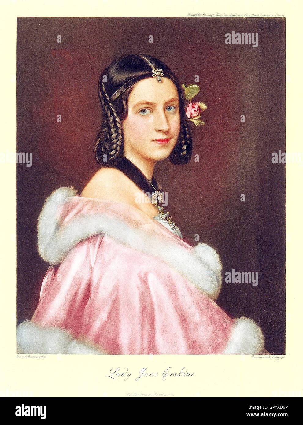 Lady Jane Erskine, British noblewoman. Painting by Joseph Stieler ...