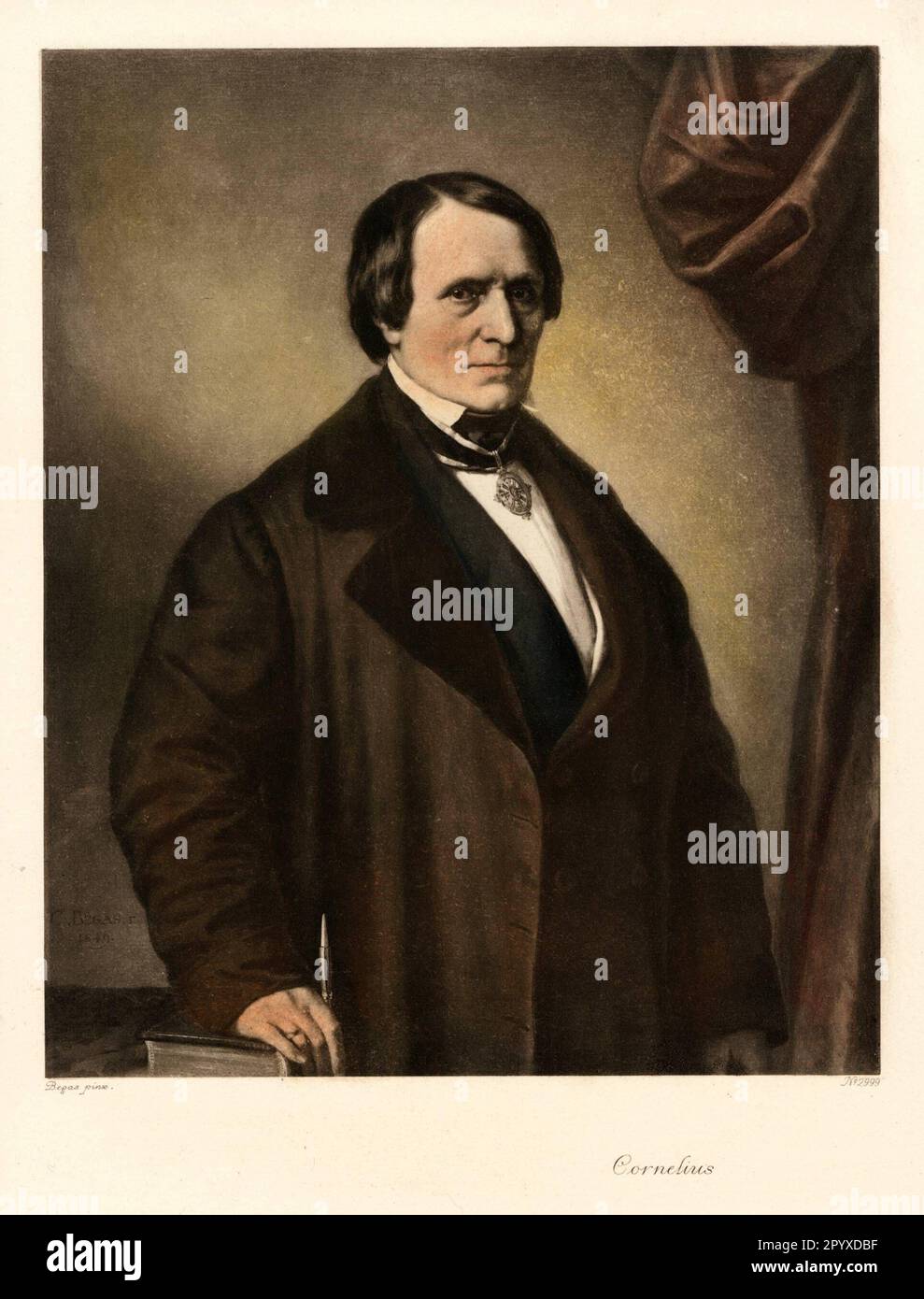 Peter von Cornelius (1783-1867), German painter. Painting by Karl Begas ...