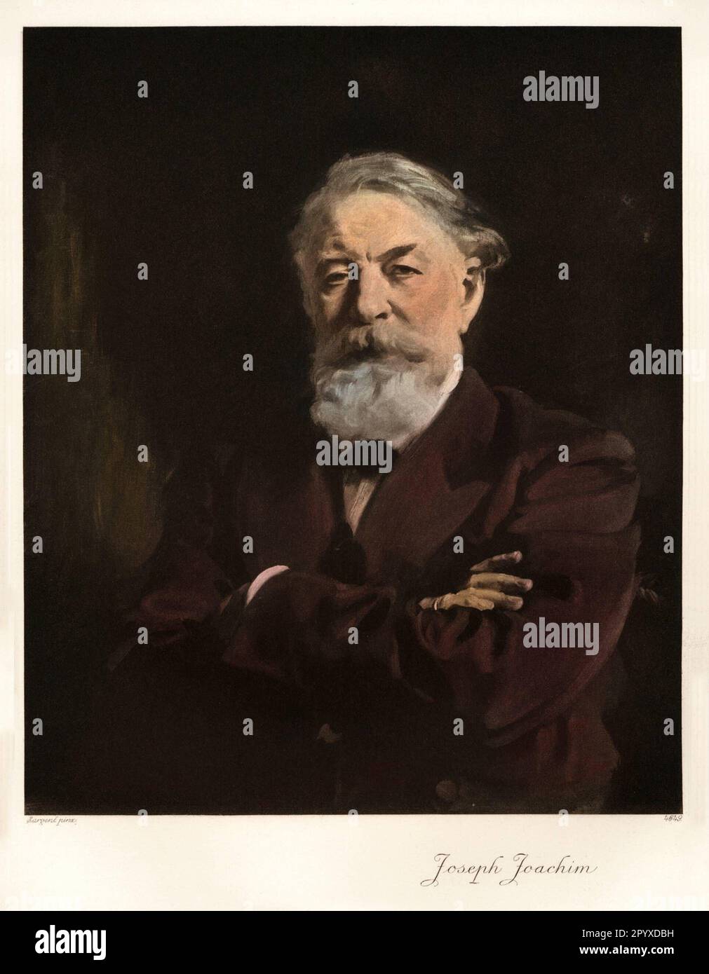 Joseph Joachim (1831-1907), German composer and violinist. Painting by ...