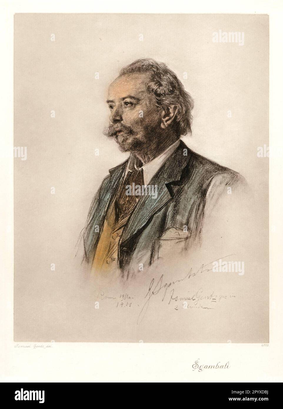 Giovanni Sgambati (1841-1914), Italian composer, pianist and conductor ...