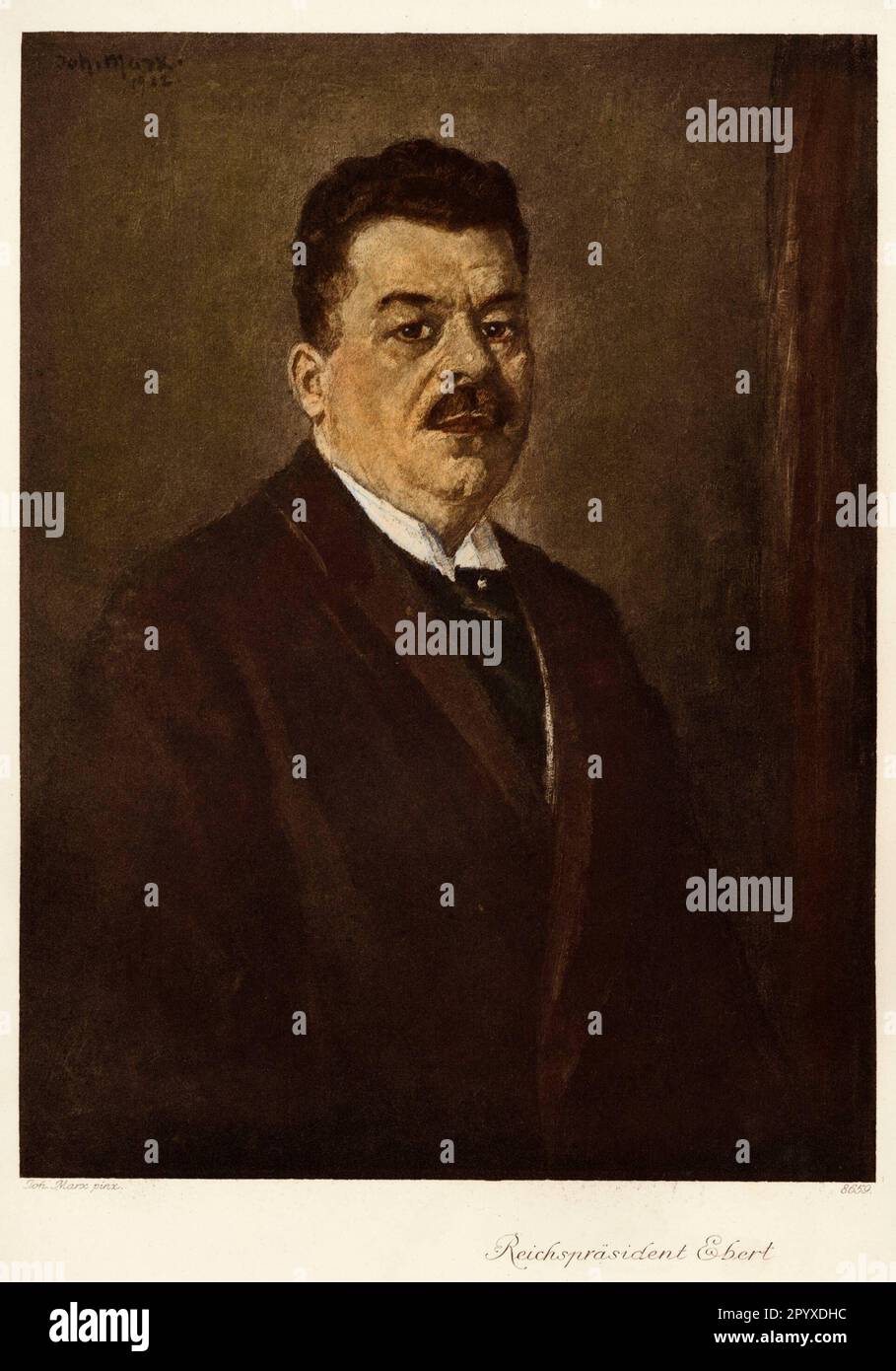 Friedrich Ebert (1871-1925), German politician. Painting by Joh. Marx ...