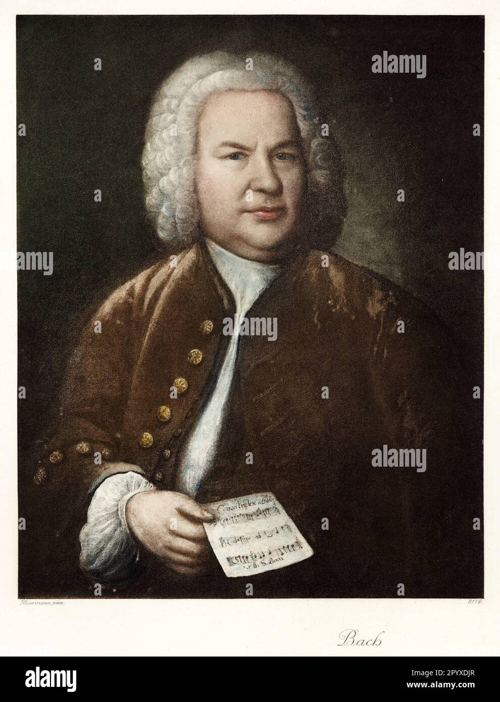 Johann Sebastian Bach (1685-1750), German composer. Painting by ...