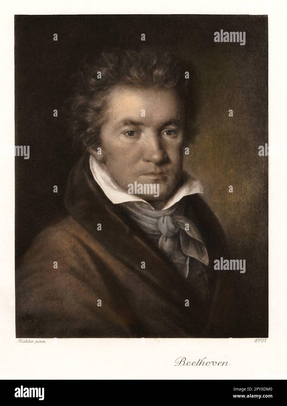 Ludwig van Beethoven (1770-1827), German composer. Painting by Mähler ...