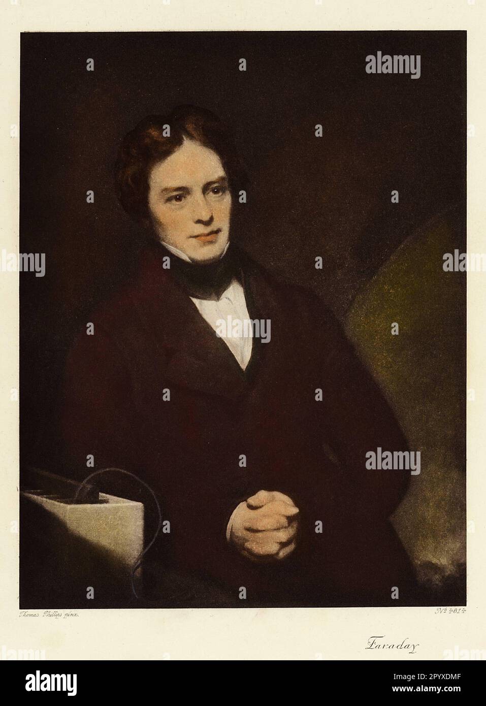 Michael Faraday (1791-1867), British physicist. Painting by Thomas ...