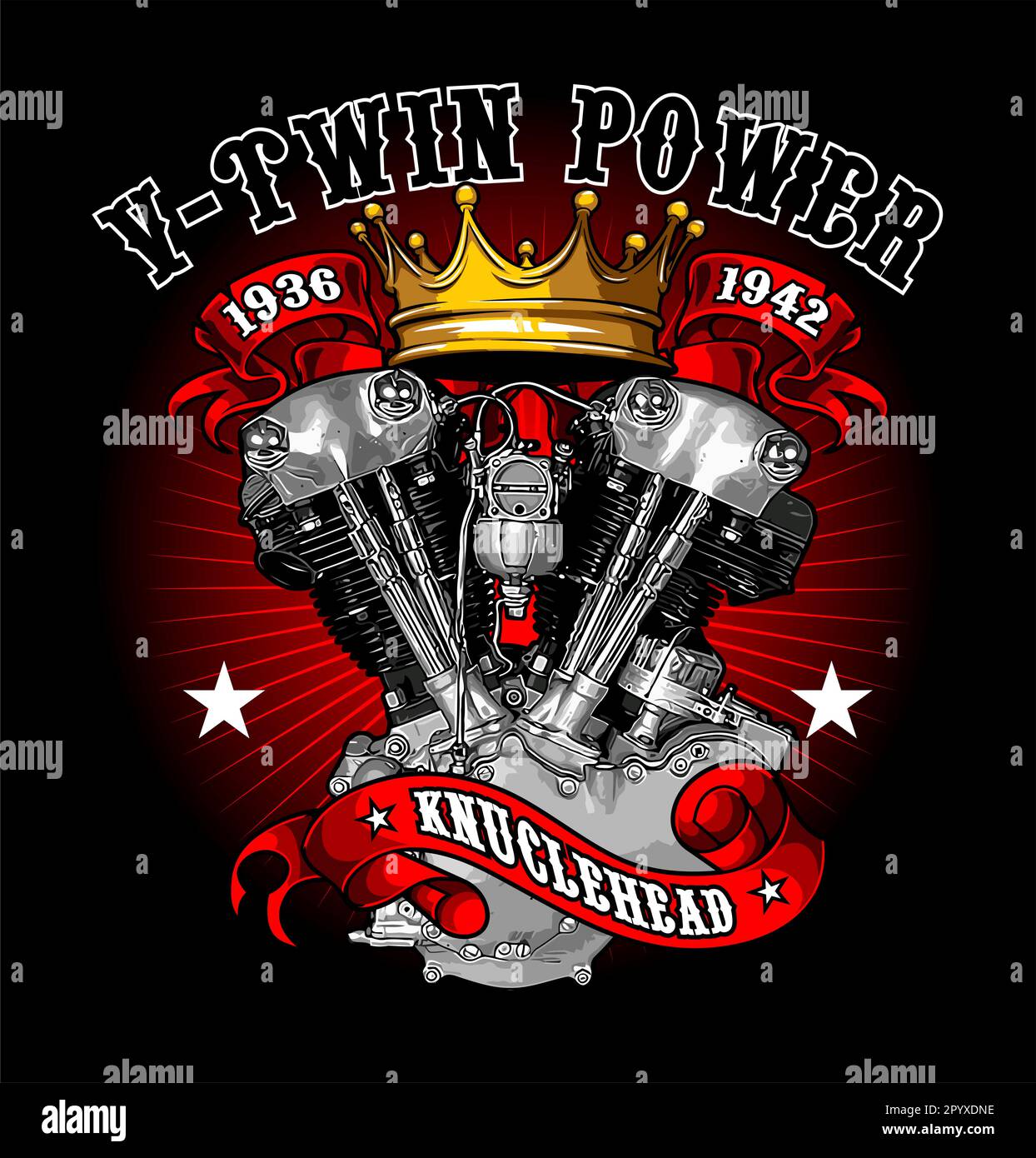 Classic v twin Stock Vector Images - Alamy