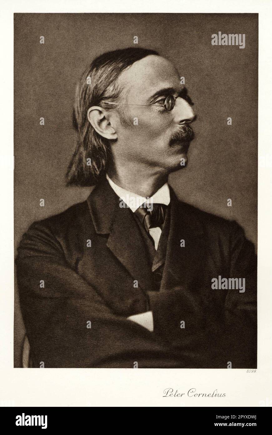 Peter Cornelius (1824-1874), German composer. Photograph. Photo ...