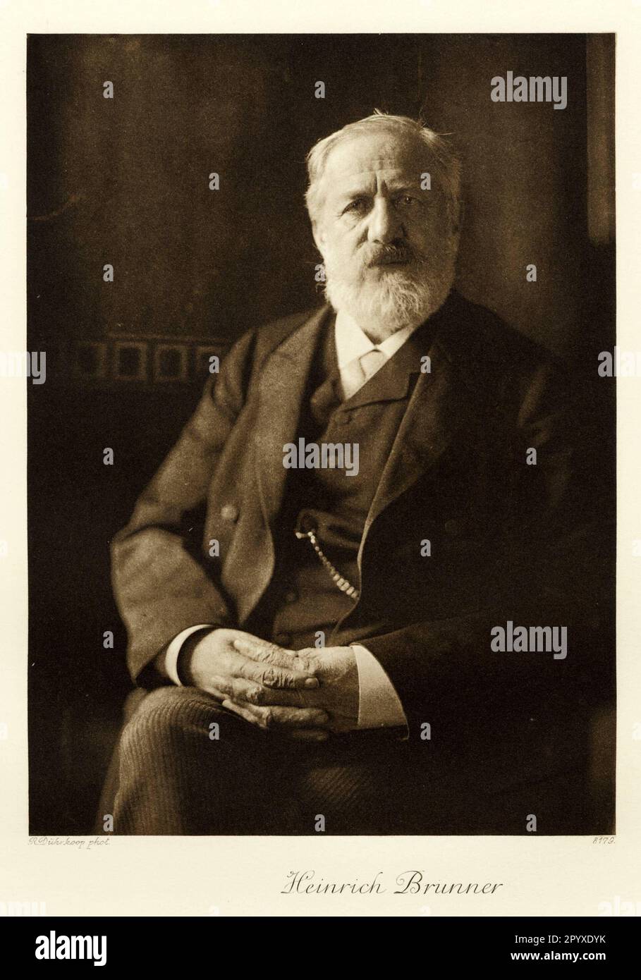 Heinrich Brunner (1840-1915), German legal historian. Photograph by R ...