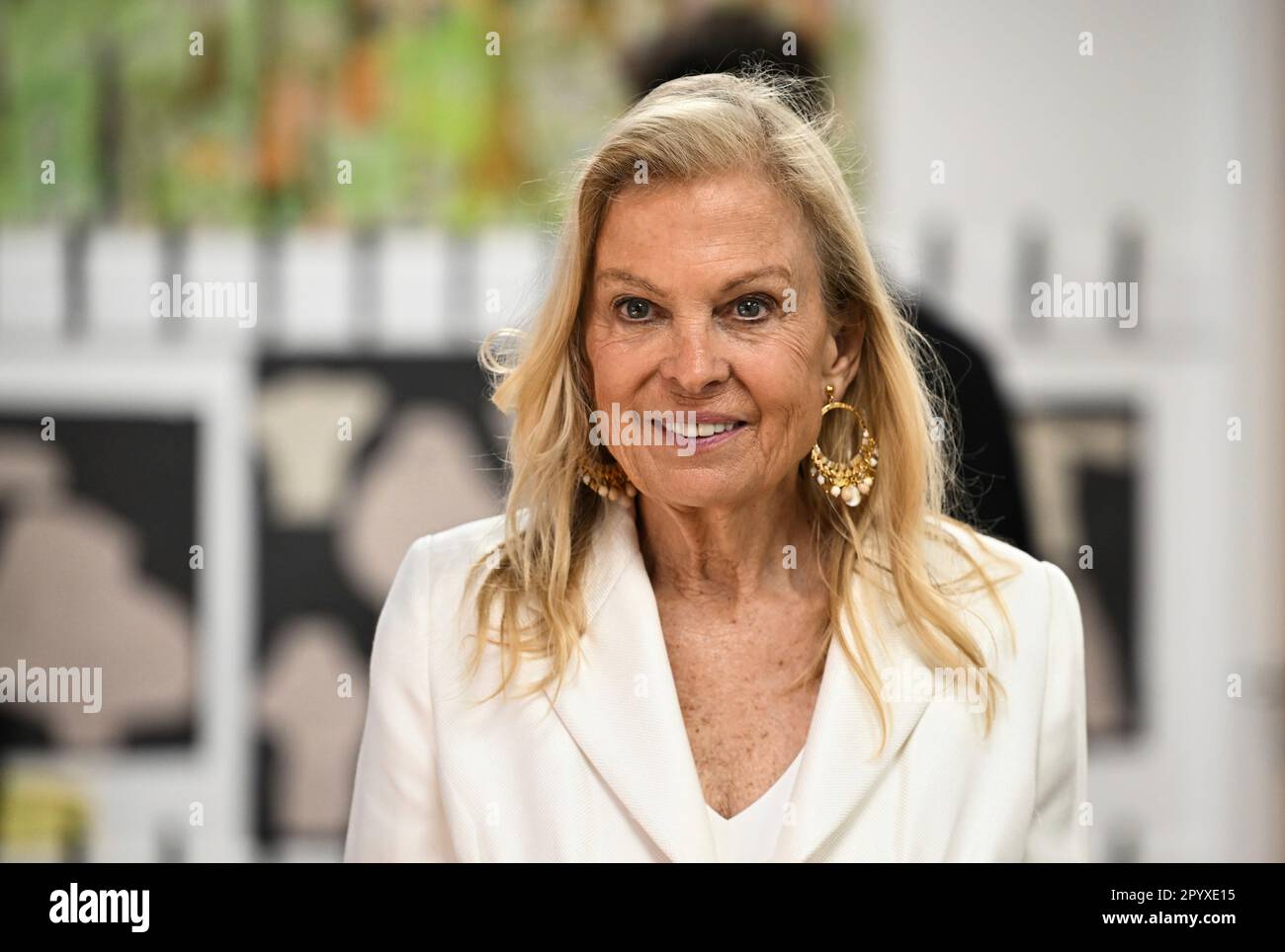 US Ambassador to the UK Jane Hartley takes part in a visit at the ...