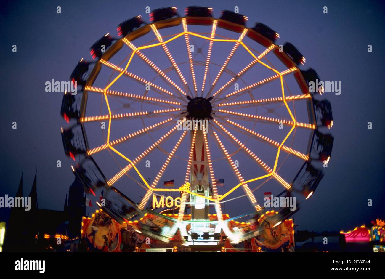 Driving business by night at the Oktoberfest in Munich Stock Photo - Alamy