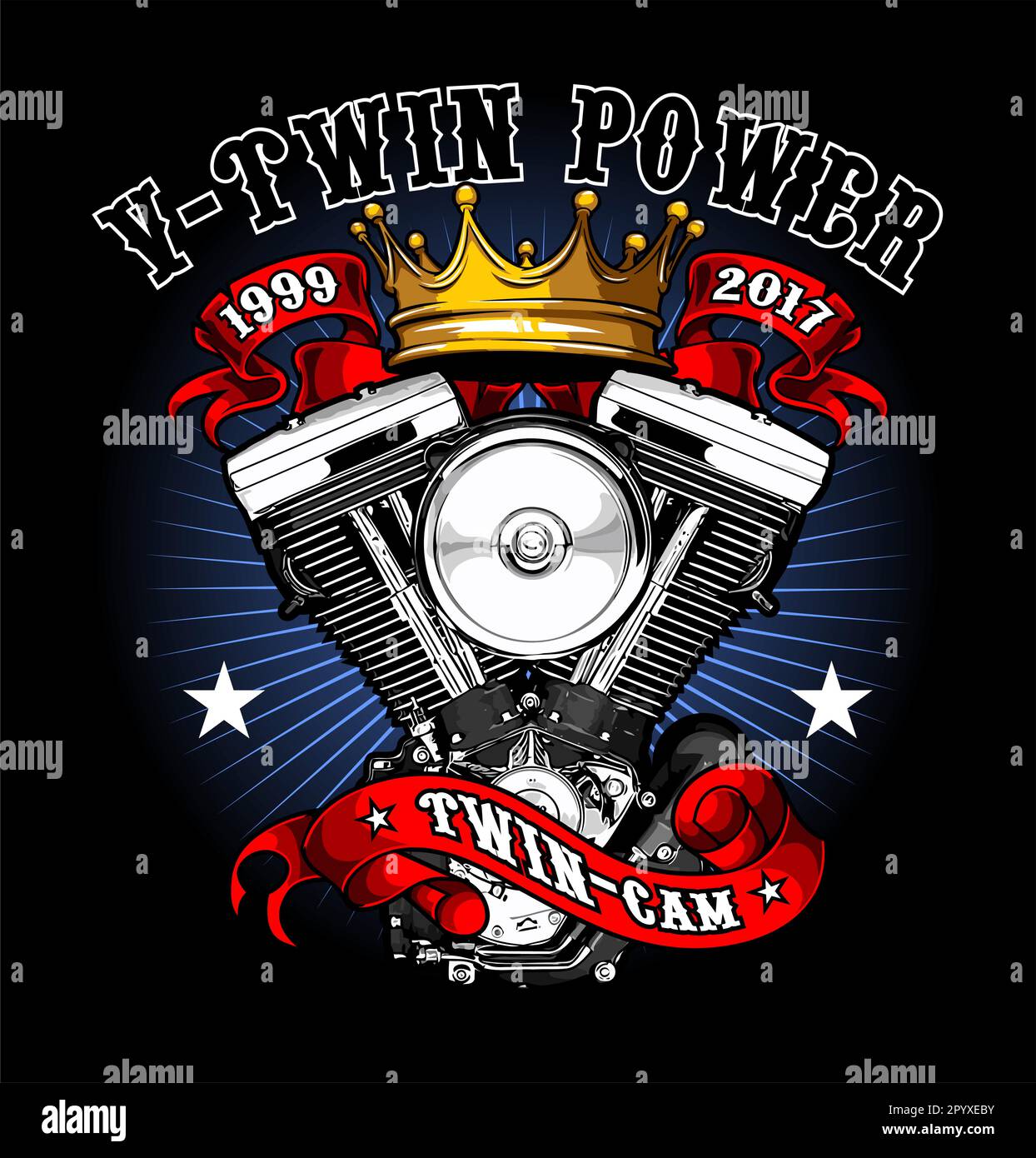 Classic v twin Stock Vector Images - Alamy